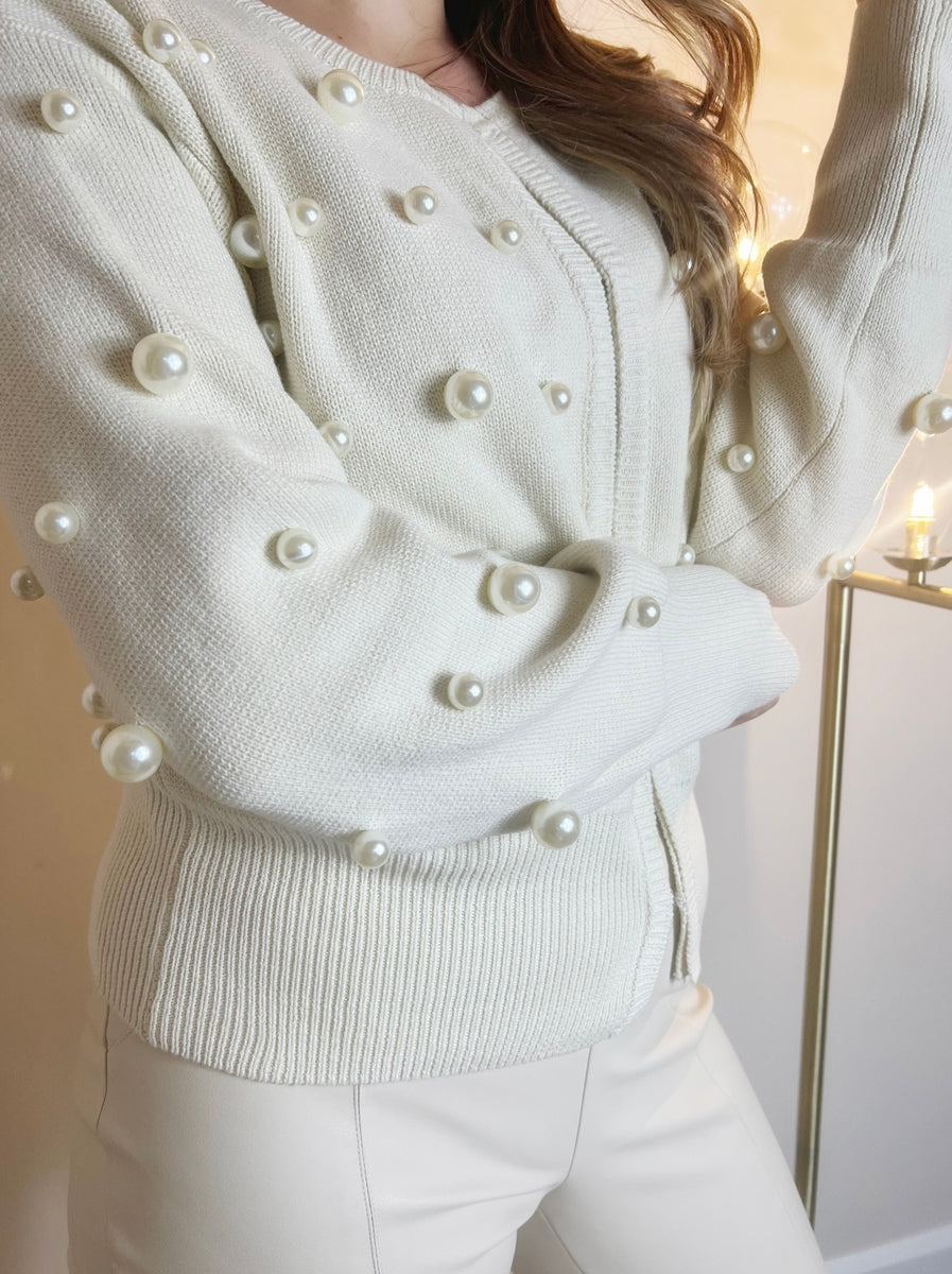 Perla pearl cardigan | Self-same